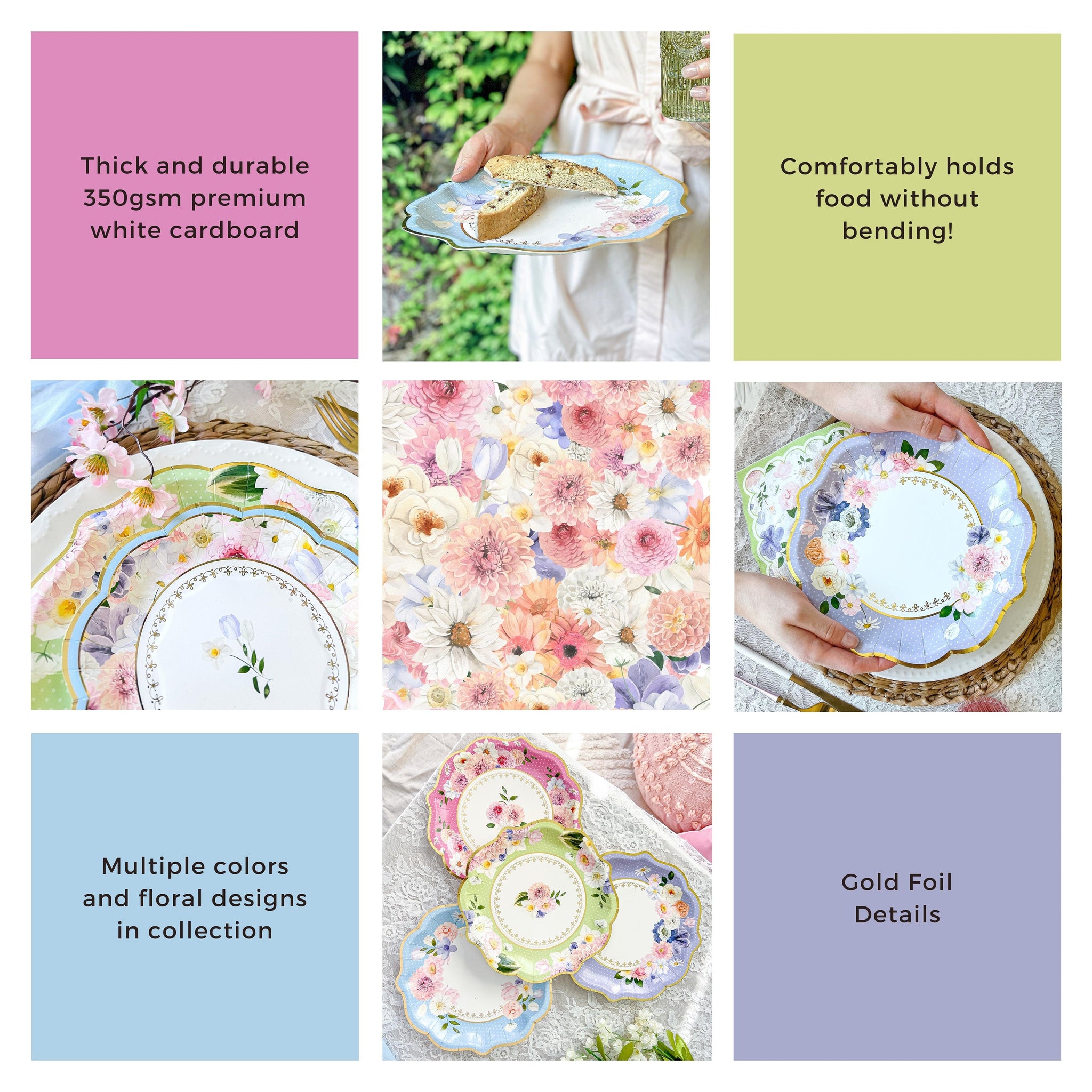 Tea Time Party 62 Piece Party Tableware Set (16 Guests)